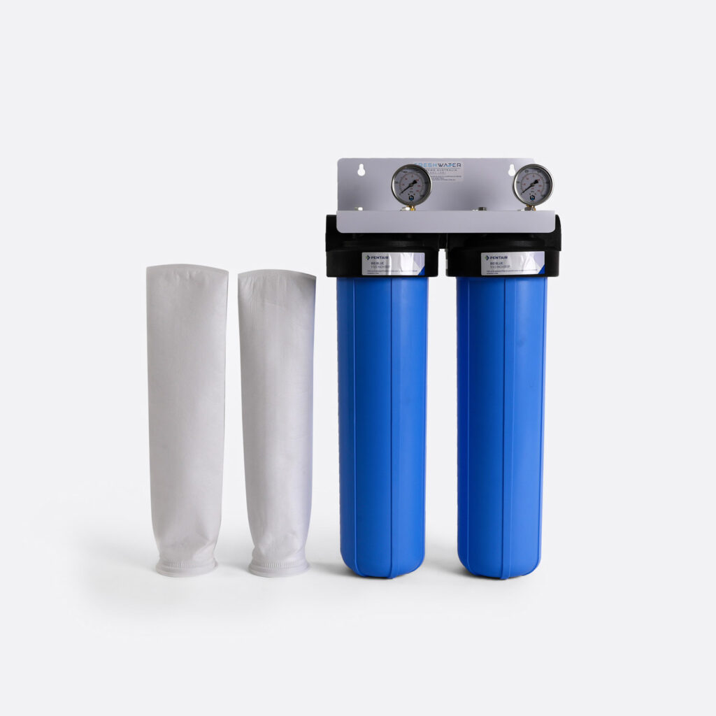Twin Bag Filter System – 20″ x 4.5″ | Freshwater Systems Australia