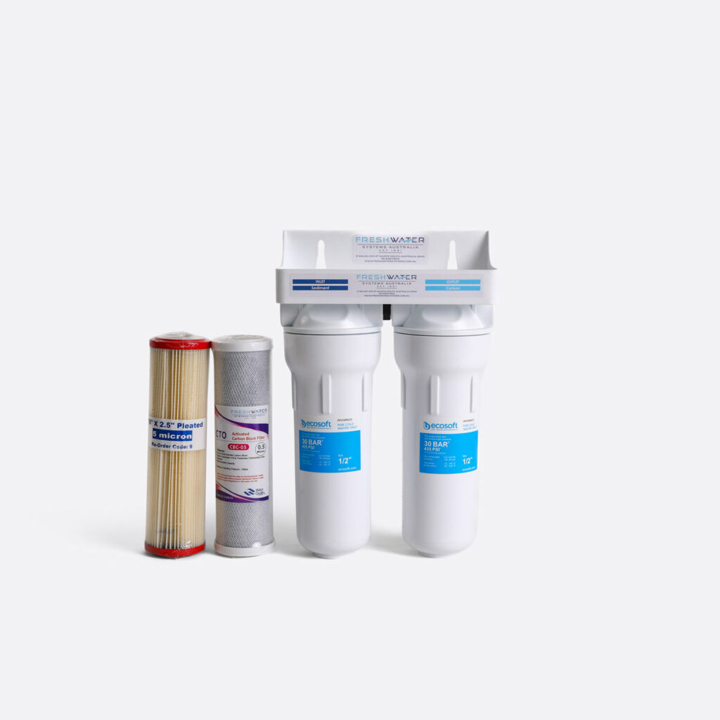 10″ 2.5″ Twin Filter System | Freshwater Systems Australia